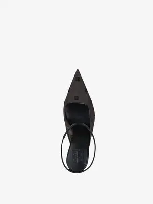 Givenchy 4g Transparent Mesh Slingback Heels