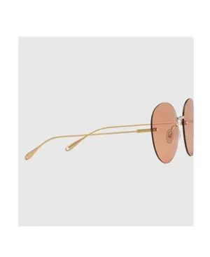 Gucci Round Frame Logo Pendant Sunglasses