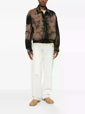 FENG CHEN WANG Tie-dye Distressed Jacket