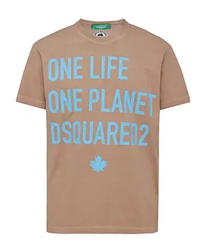 Dsquared2 Slogan Printed Crewneck T-shirt - Nude