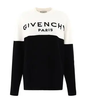 Givenchy Two Tone Logo Jacquard Pullover
