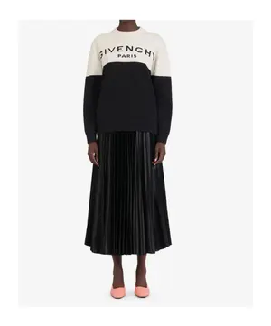 Givenchy Two Tone Logo Jacquard Pullover