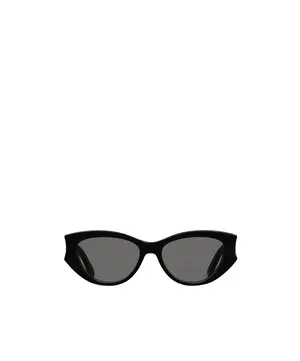 Dior Cat Eye Sunglasses With Gold Cd Logo - Black