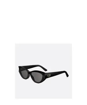 Dior Cat Eye Sunglasses With Gold Cd Logo - Black