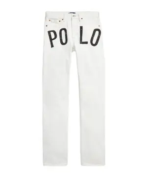 Ralph Lauren Straight Print Trousers - White