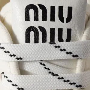 Miu Miu Logo Detail Denim Sneakers