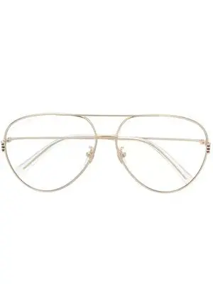 Gucci Pilot-frame Glasses - Gold