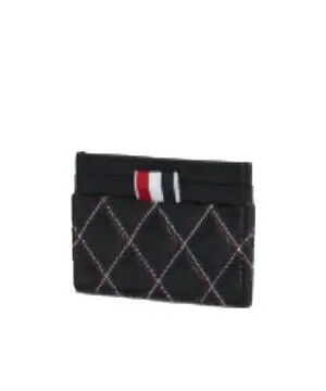 Thom Browne Quilted-effect Cardholder - Black