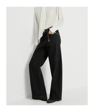 Brunello Cucinelli Loose Flared Jeans - Black