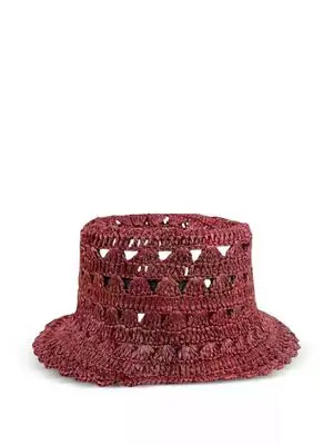 TWINSET Crochet Knit Hat - Red