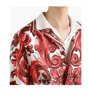 Dolce & Gabbana Dolce Gabbana Majolica-printed Twill Hawaii Shirt - Brown
