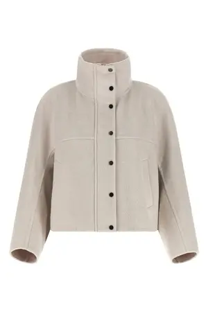 Brunello Cucinelli Shearling-trimmed Bat-sleeve Coat