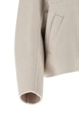 Brunello Cucinelli Shearling-trimmed Bat-sleeve Coat