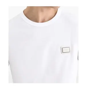 Dolce & Gabbana Cotton T-shirt With Logo Plate