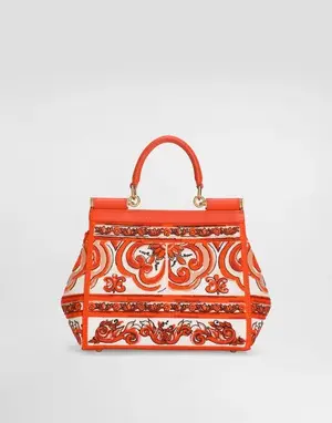 Dolce & Gabbana Small Sicily Handbag With Majolica Embroidery
