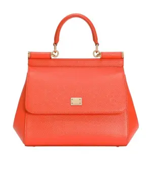 Dolce & Gabbana Dolce Gabbana Medium Sicily Handbag - Orange