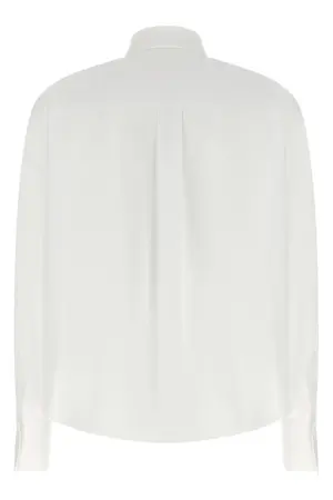 Brunello Cucinelli Monile Trim Cropped Shirt - White