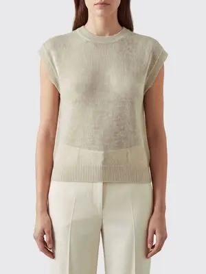 Brunello Cucinelli Ribbed Knit Crew Neck Top