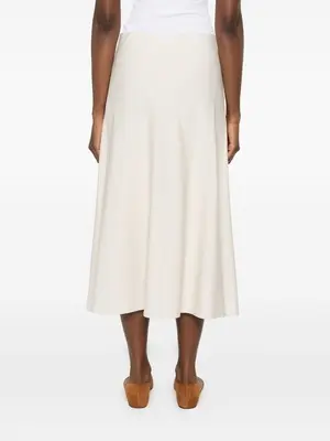 Brunello Cucinelli A-line Midi Skirt - White
