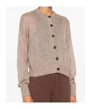 Brunello Cucinelli Sheer Knit Button-up Cardigan - Nude