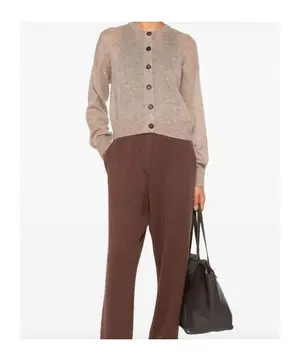 Brunello Cucinelli Sheer Knit Button-up Cardigan - Nude