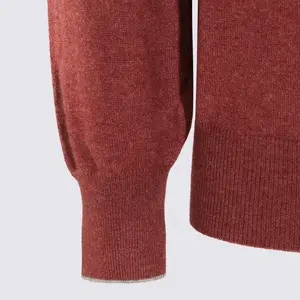 Brunello Cucinelli Half-zip Cashmere Sweater - Red