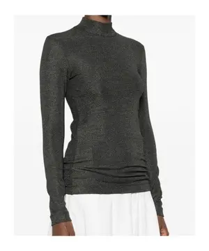 Brunello Cucinelli High Neck Metallic-effect Sweater