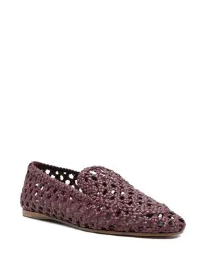 FORTE_FORTE Woven Openwork Loafers
