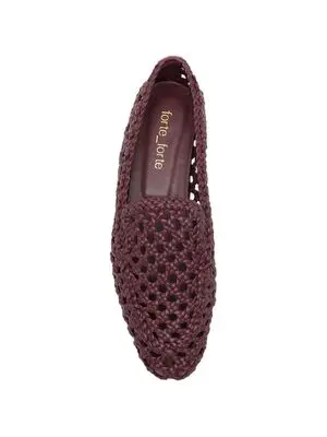 FORTE_FORTE Woven Openwork Loafers