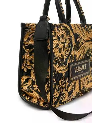 Versace Barocco Athena Raffia Tote Bag