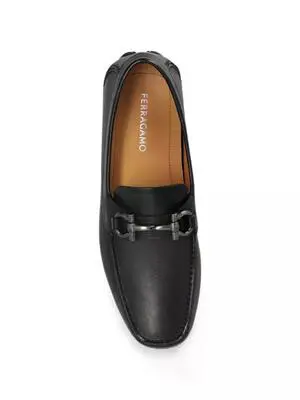 FERRAGAMO Parigi Leather Loafers - Black