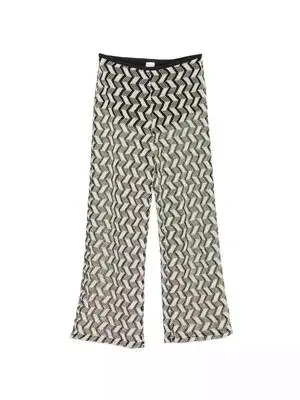 COTAZUR Cottazur Chevron Knit Semi-sheer Trousers