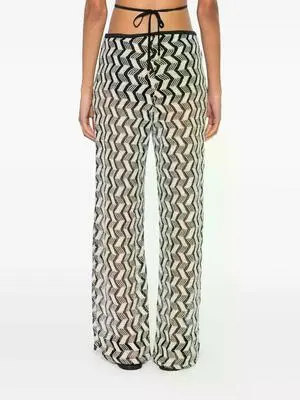 COTAZUR Cottazur Chevron Knit Semi-sheer Trousers