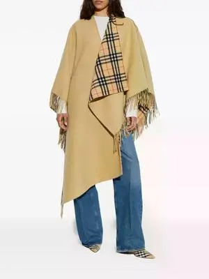 Burberry Fringe-trim Reversible Cape