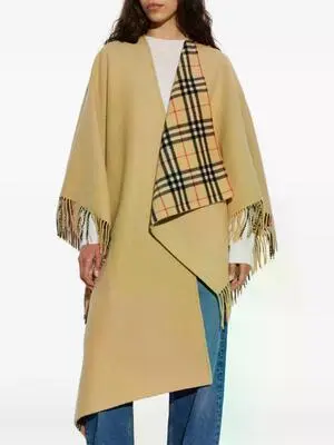 Burberry Fringe-trim Reversible Cape