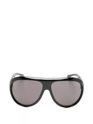 Gucci Pilot-frame Sunglasses With Logo Lettering - Black