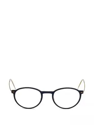 LINDBERG Round-frame Titanium Eyeglasses - Blue