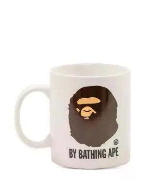 A BATHING APE Ape Head-print Mug - White