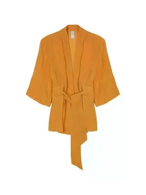 120% Lino Belted Kimono Jacket