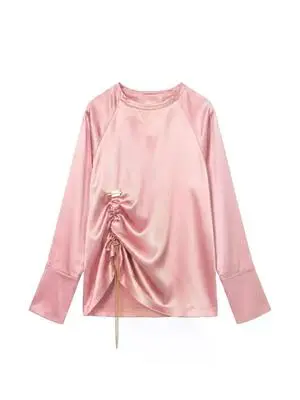 DANAMÉ Ruched Chain-detail Top