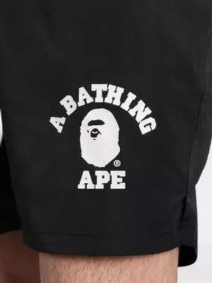 A BATHING APE Ape Head Logo Print Track Shorts