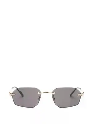Cartier Rimless Geometric Sunglasses - Gold