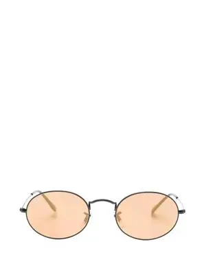 Ray-ban Oval-frame Sunglasses - Black