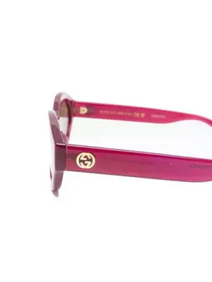 Gucci Interlocking G Oval-frame Sunglasses