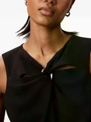 Calvin Klein Crepe-texture Sleeveless Top With Twist Detail