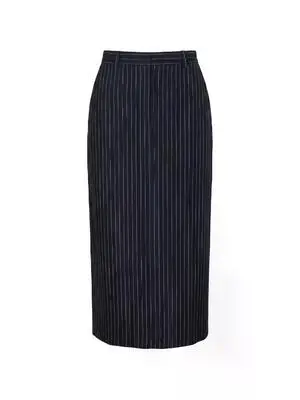 Pinko Pinstripe Pattern Pencil Maxi Skirt