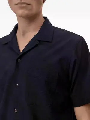Closed Seersucker Short-sleeved Shirt