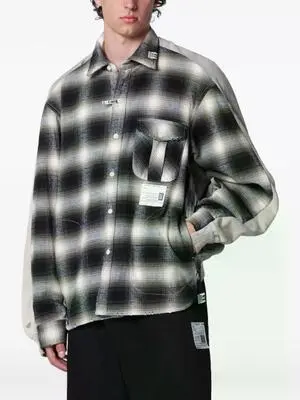 Mihara Yasuhiro Check-pattern Panelled Jacket