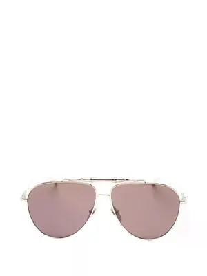 Gucci Bamboo Pilot-frame Sunglasses - Gold