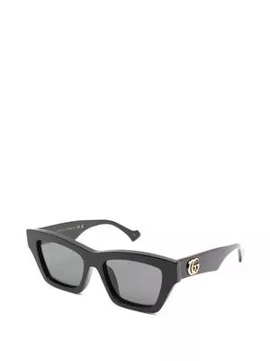 Gucci Double-g Square-frame Sunglasses - Black